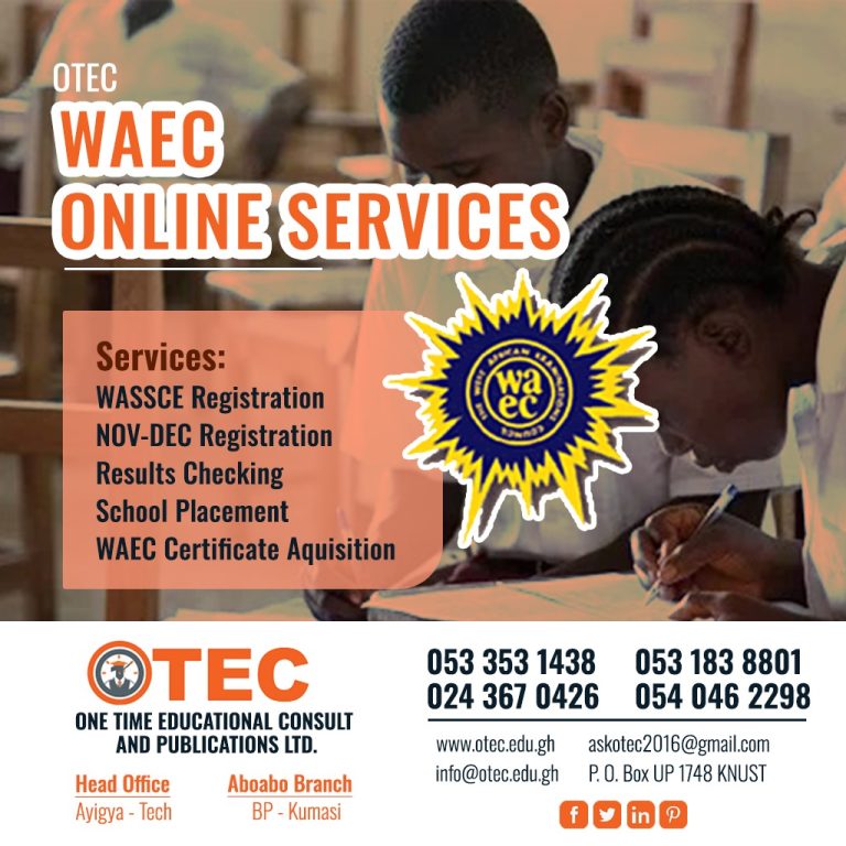 WASSCE NOV/DEC BECE Registration - otec.edu.gh